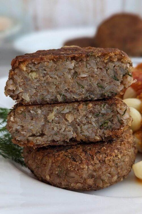 Buckwheat patties – vegan egg-free recipe